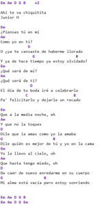 Extssy Model - Junior H Letra y Acordes en Guitarra