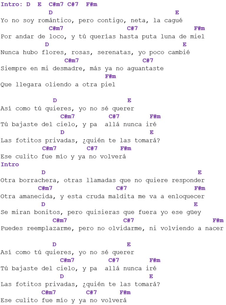 Pvta Luna - Neton Vega Letra y Acordes en Guitarra